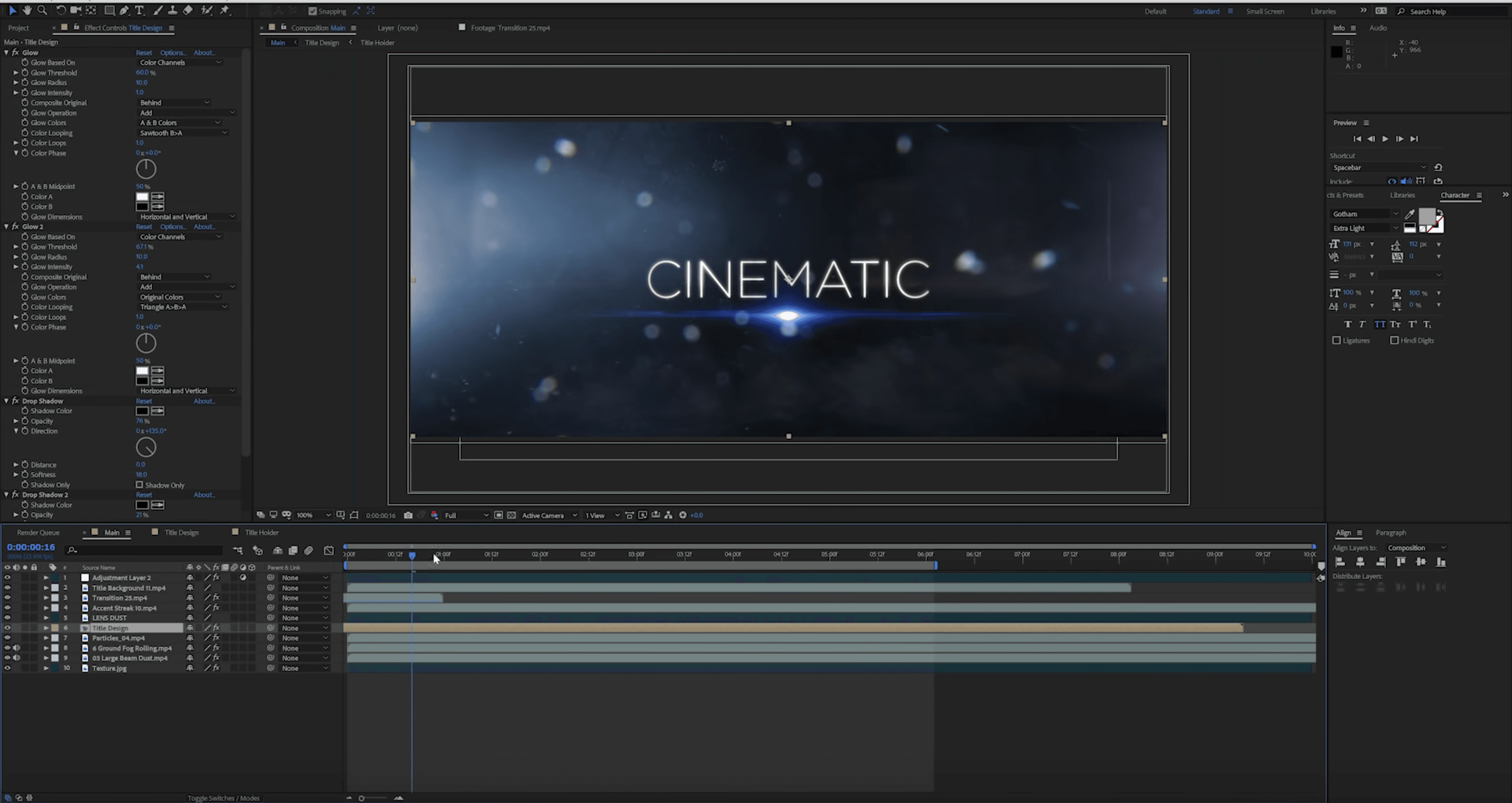 Watch: How to Create Cinematic Titles in After Effects